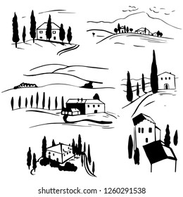 8,376 Italian landscape drawing Images, Stock Photos & Vectors ...