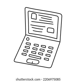 Hand Drawn Laptop Vector Illustration Isolated Stock Vector (Royalty ...