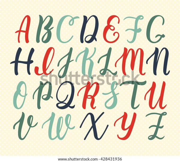 Hand Drawn Latin Calligraphy Brush Script Stock Vector (Royalty Free ...