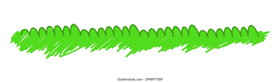 Hand Drawn Lawn Grass Cartoon Styledoodle Stock Vector (Royalty Free ...