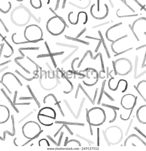 Hand Drawn Lead Pencils Alphabet Seamless Stock Vector (Royalty Free ...