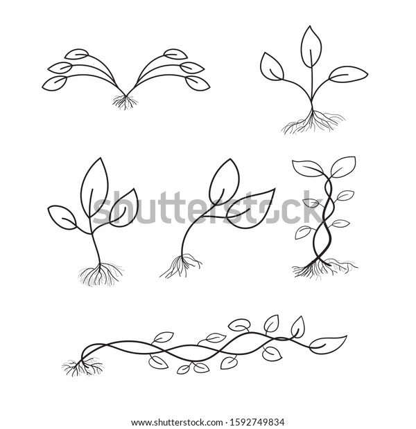 Hand Drawn Lead Vector Set Isolated Stock Vector (Royalty Free ...