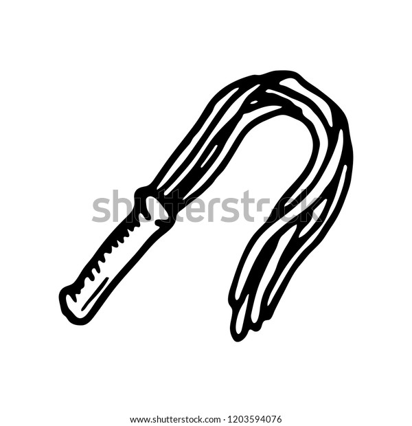 Hand Drawn Leather Whip Doodle Sketch: เวกเตอร์สต็อก (ปลอดค่าลิขสิทธิ์ ...