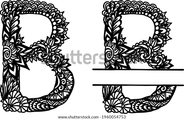 Hand Drawn Letter B Design Element Stock Vector (Royalty Free ...