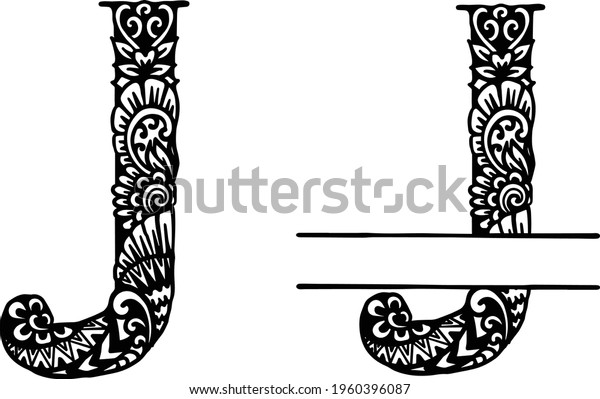 Hand Drawn Letter J Design Element Stock Vector (Royalty Free ...