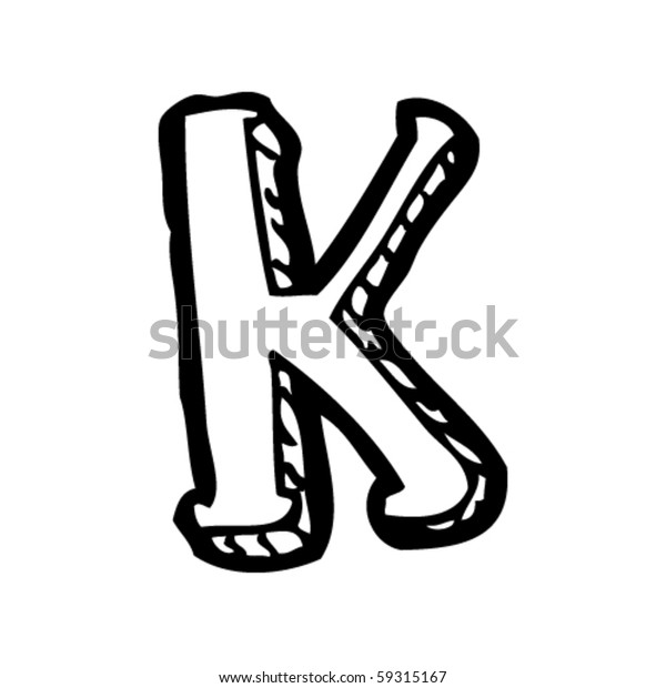 Hand Drawn Letter K Stock Vector (Royalty Free) 59315167 | Shutterstock