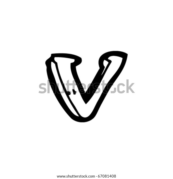 Hand Drawn Letter V Stock Vector (Royalty Free) 67081408 | Shutterstock