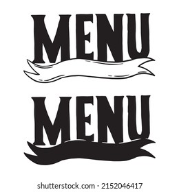 Hand Drawn Lettering Menu Text Stock Vector (Royalty Free) 2152046417 ...