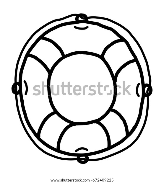Hand Drawn Life Preserver Stock Vector (Royalty Free) 672409225 ...