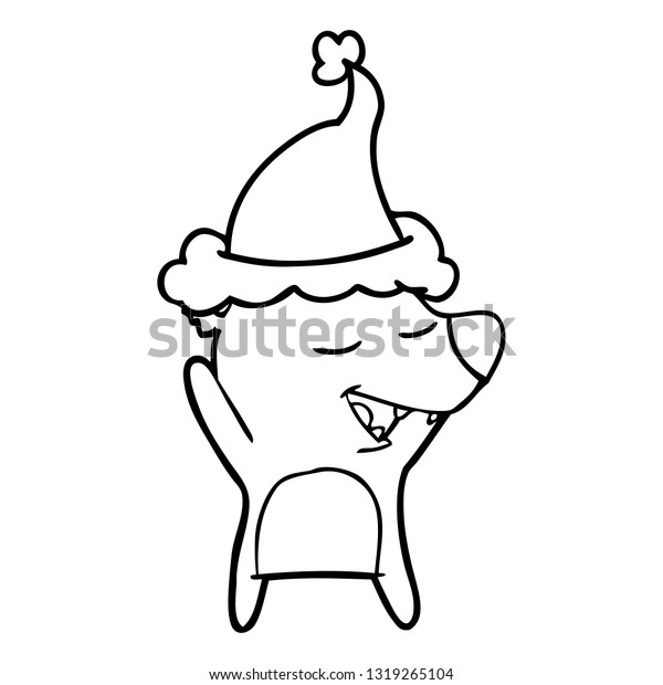 Hand Drawn Line Drawing Bear Wearing: เวกเตอร์สต็อก (ปลอดค่าลิขสิทธิ์ ...