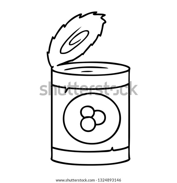 Hand Drawn Line Drawing Doodle Can Stock Vector (Royalty Free ...