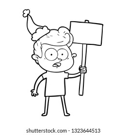 Hand Drawn Line Drawing Staring Man: เวกเตอร์สต็อก (ปลอดค่าลิขสิทธิ์ ...