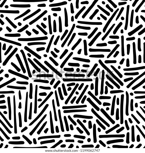 Hand Drawn Lines Dots Tribal Pattern Stock Vector (Royalty Free) 1199062747