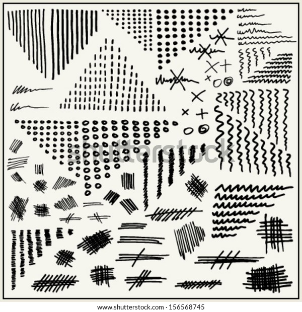 Hand Drawn Lines Symbols Stock Vector (Royalty Free) 156568745 ...