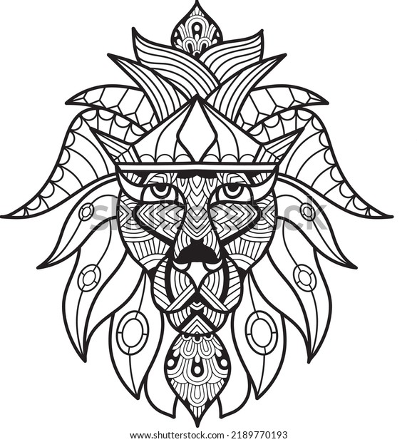 Hand Drawn Lion Line Art Tattoo Stock Vector (Royalty Free) 2189770193 ...
