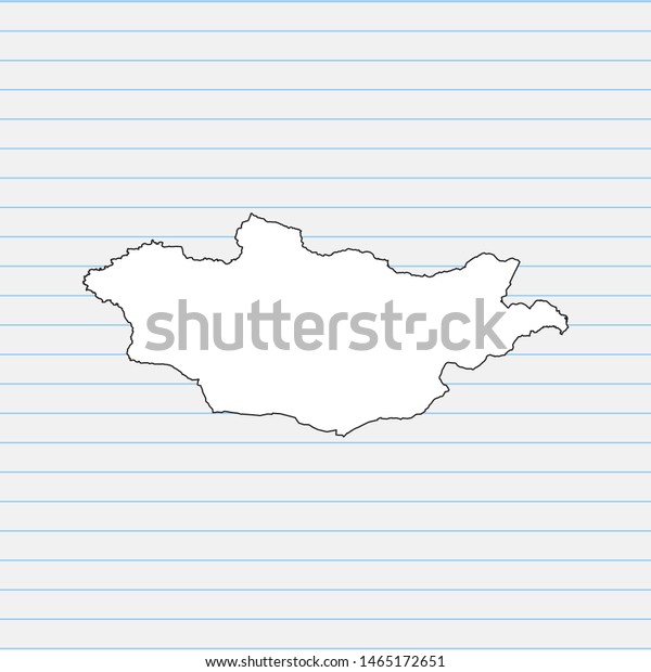 Hand Drawn Map Mongolia Back School Stock Vector (Royalty Free ...