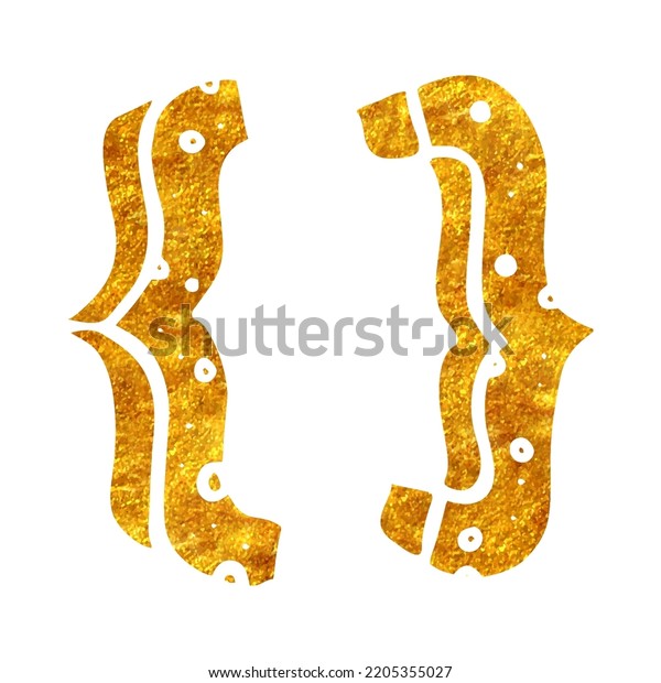 Hand Drawn Mathematics Symbol Braces Icon Stock Vector (Royalty Free ...