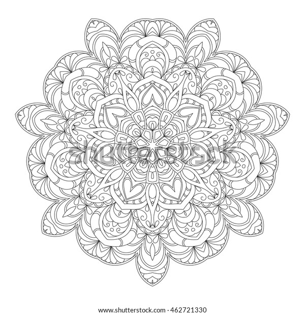 Hand Drawn Medallion Lace Pattern Ethnic Stock Vector (Royalty Free ...