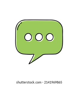 Hand Drawn Message Chat Icon Stylish Stock Vector (Royalty Free ...