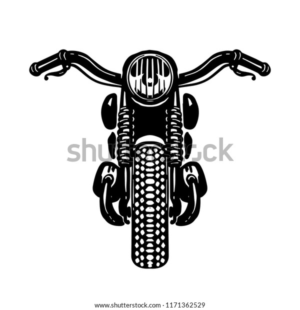 Hand Drawn Motorcycle Isolated On White Stock Vector (Royalty Free ...