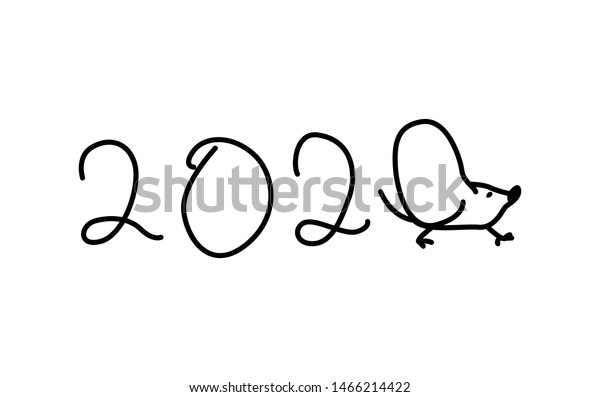 Hand Drawn Mouse Line Style Vector Stock Vector (Royalty Free ...
