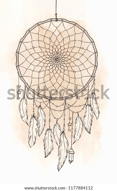 Hand Drawn Native American Indian Talisman Stock Vector (Royalty Free ...