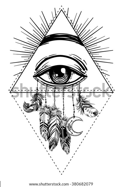 Hand Drawn Native American Indian Talisman Stock Vector (Royalty Free ...