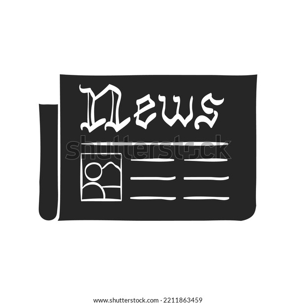 Hand Drawn Newspaper Vector Illustration Stock Vector (Royalty Free ...