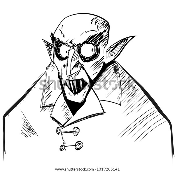 Hand Drawn Nosferatu Vector Art Stock Vector (Royalty Free) 1319285141 ...