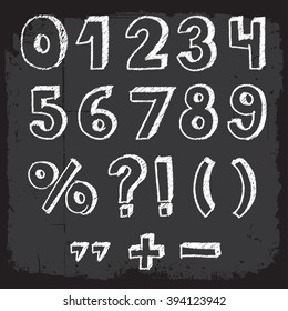 Hand Drawn Numbers On Chalkboard Vector: Vector có sẵn (miễn phí bản ...