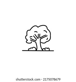 Hand Drawn Oak Tree Icon Simple Stock Vector (Royalty Free) 2175078679 ...