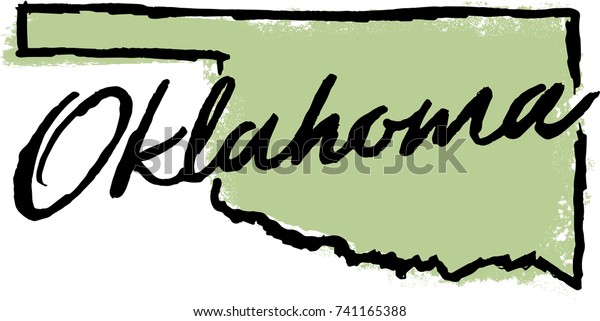 Hand Drawn Oklahoma State Design Stock Vector (Royalty Free) 741165388 ...