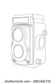Hand Drawn One Line Drawing Camera Stock Vector (Royalty Free ...