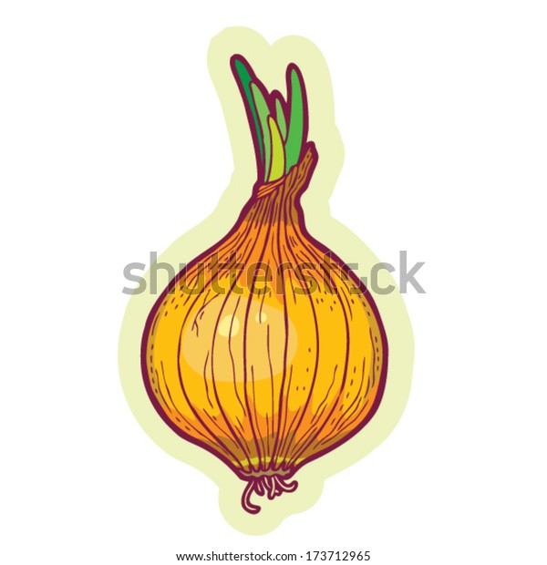 Hand Drawn Onion Cartoon Vector Stock Vector (Royalty Free) 173712965 ...