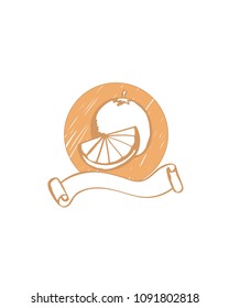 Hand Drawn Orange Logo Vector Art Stock Vector (Royalty Free ...