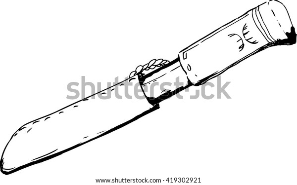 Hand Drawn Outline Drawing Single Saami Stock Vector (Royalty Free ...