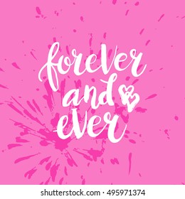 Hand Drawn Phrase Forever Ever Lettering Stock Vector (Royalty Free ...