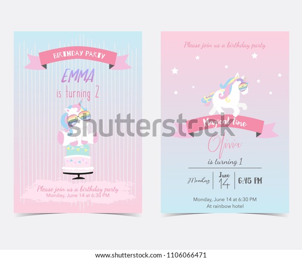 Hand Drawn Pink Blue Card Label Stock Vector (Royalty Free) 1106066471