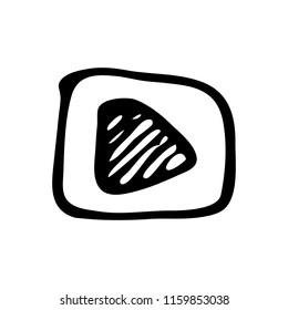 Hand Drawn Play Button Doodle Sketch Stock Vector (Royalty Free ...