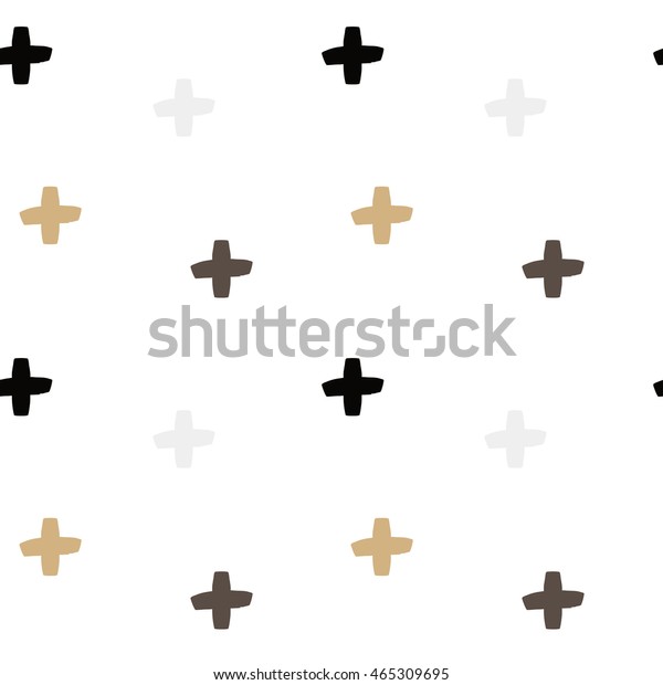 Hand Drawn Plus Sign Seamless Vector: เวกเตอร์สต็อก (ปลอดค่าลิขสิทธิ์ ...