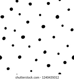Hand Drawn Polka Dots Seamless Pattern Stock Vector (Royalty Free ...