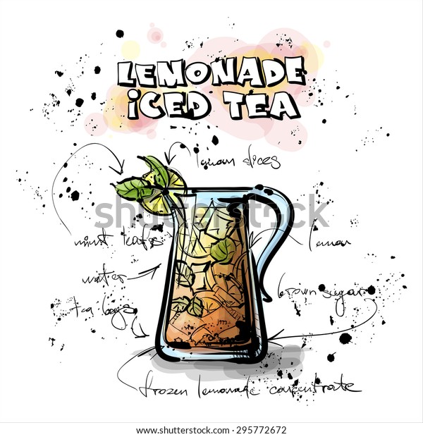 Hand Drawn Poster Lemonade Sketch Style: стоковая векторная графика ...