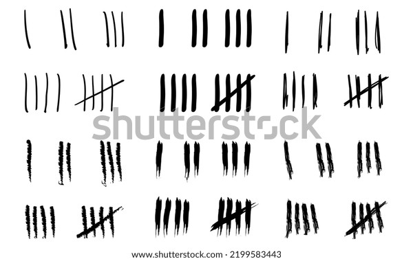 Hand Drawn Prison Wall Sticks Lines Stock Vector (Royalty Free ...