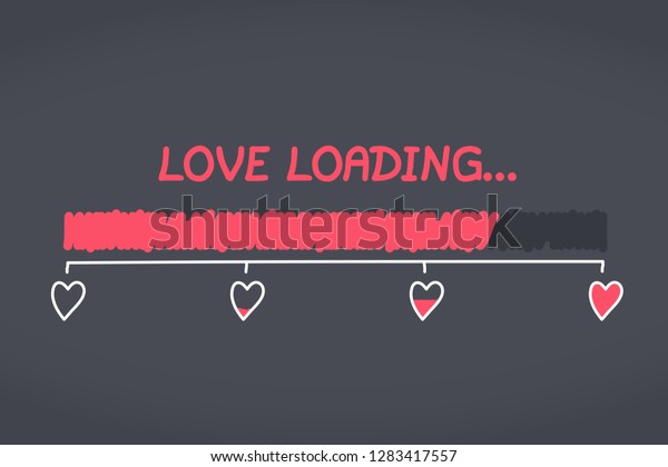 Hand Drawn Progress Bar Hearts Vector Stock Vector (Royalty Free ...