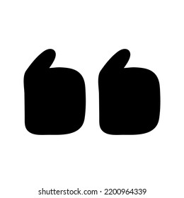 Hand Drawn Quote Icon Silhouette Quote Stock Vector (Royalty Free ...
