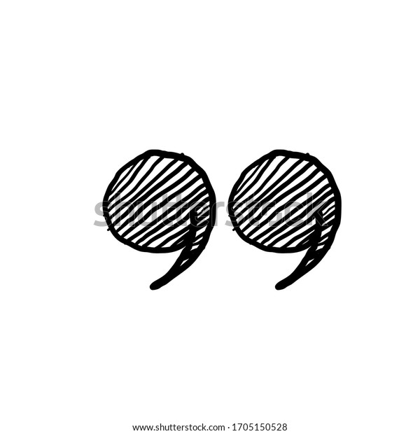 Hand Drawn Quotes Icons Quote Marks Stock Vector (Royalty Free ...