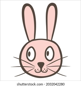 Hand Drawn Rabbit Line Art Stock Vector (Royalty Free) 2032042280 ...