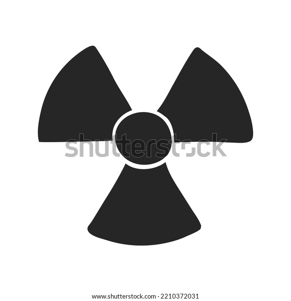 Hand Drawn Radioactive Symbol Vector Illustration Stock Vector (Royalty ...