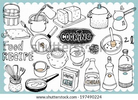 Hand Drawn Recipe Set Stock Vector (Royalty Free) 197490224 - Shutterstock