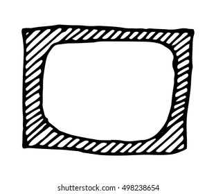 Hand Drawn Rectangle Frame Cartoon Vector 스톡 벡터(로열티 프리) 498238654 ...